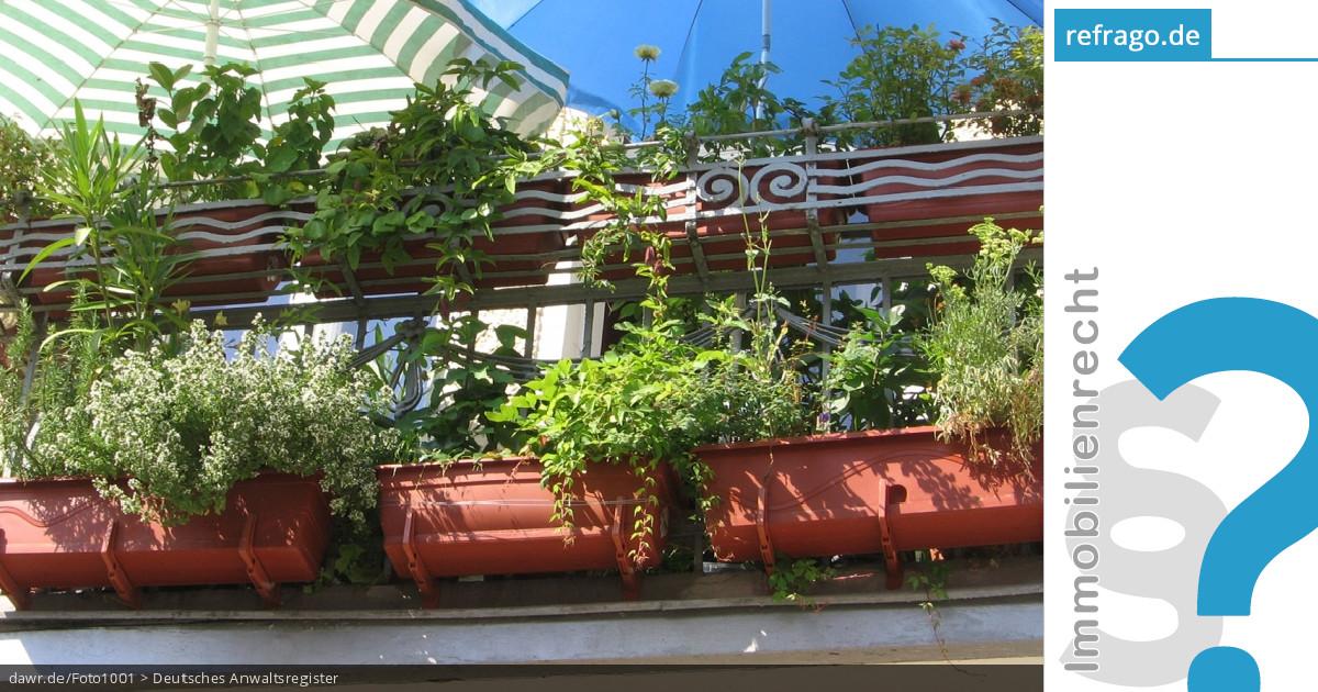 Darf man außerhalb des Balkons Blumenkästen anbringen? - refrago Darf man außerhalb des Balkons Blumenkästen anbringen? - refrago